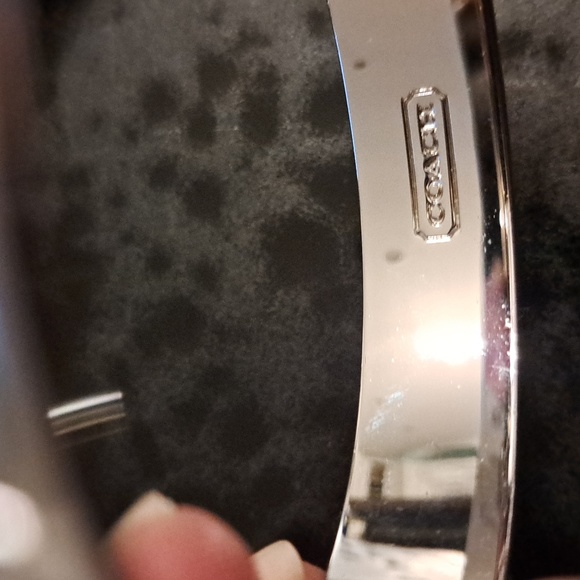 Coach | Accessories | Nwt Coach Silver Plated Bangle Bracelet With ...